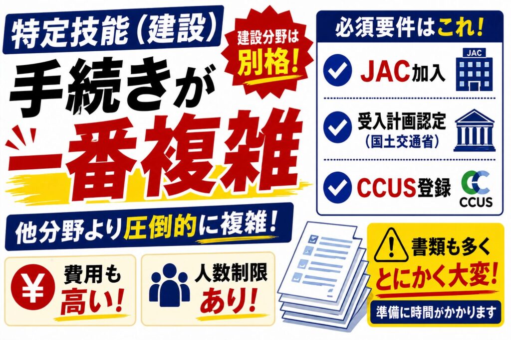 【建設 特定技能 完全ガイド】JAC加入・受入計画・費用を徹底解説｜2026年最新版 | 特定技能ビザ専門｜行政書士しかま事務所